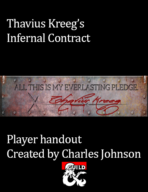 Thavius Kreeg's infernal contract - Dungeon Masters Guild | DriveThruRPG