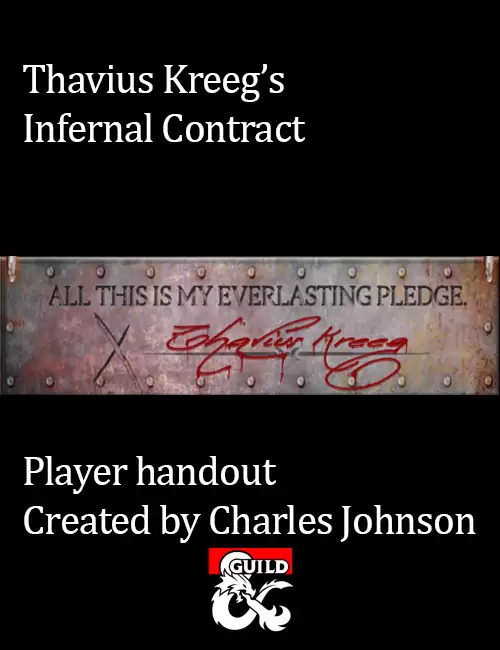Thavius Kreeg's infernal contract - Dungeon Masters Guild | DriveThruRPG