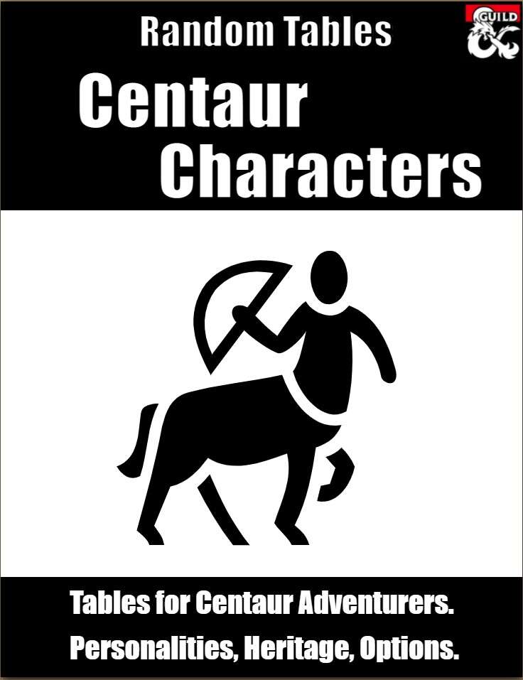 Centaur Characters - Random Tables - Dungeon Masters Guild | DriveThruRPG