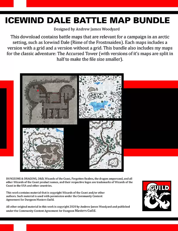 RF00: Rime of the Frostmaiden - Icewind Dale Battlemap Bundle - Dungeon ...