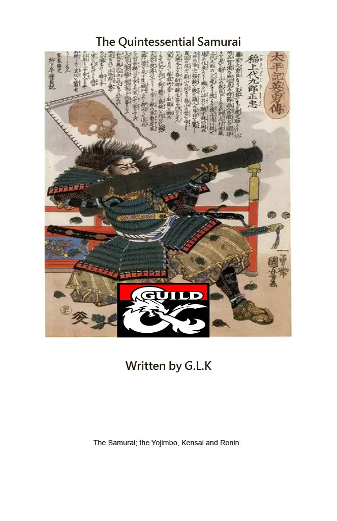 Quintessential Samurai - Dungeon Masters Guild | DriveThruRPG