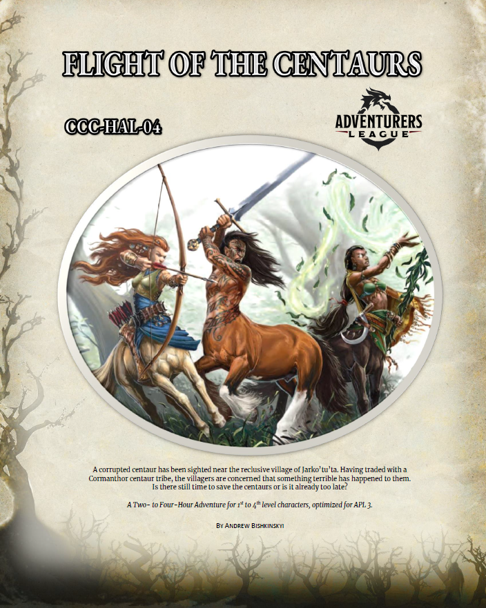 Flight of the Centaurs (CCC-HAL-04) - Dungeon Masters Guild | DriveThruRPG