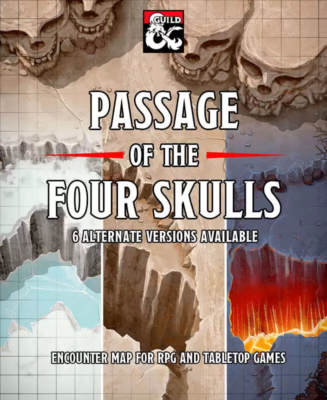 Passage of the Four Skulls battlemap - Dungeon Masters Guild | DriveThruRPG