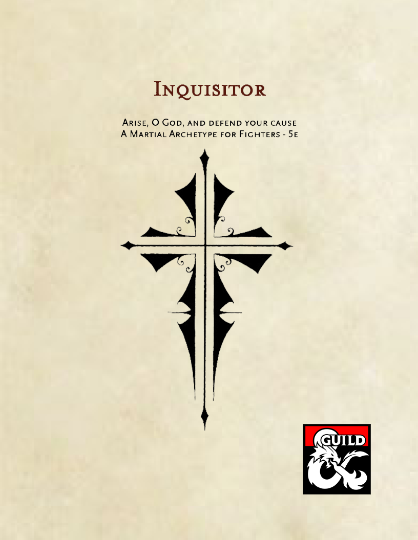 Inquisitor - A Martial Archetype for Fighters - Dungeon Masters Guild ...
