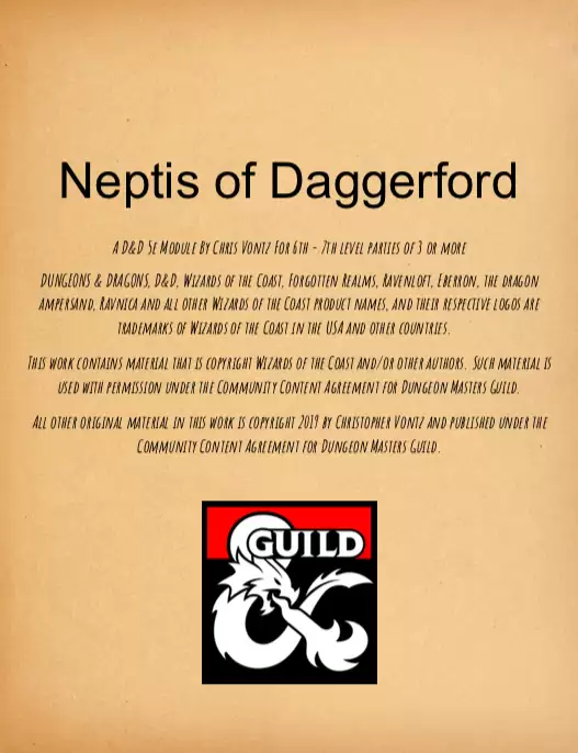Neptis of Daggerford - Dungeon Masters Guild | DriveThruRPG