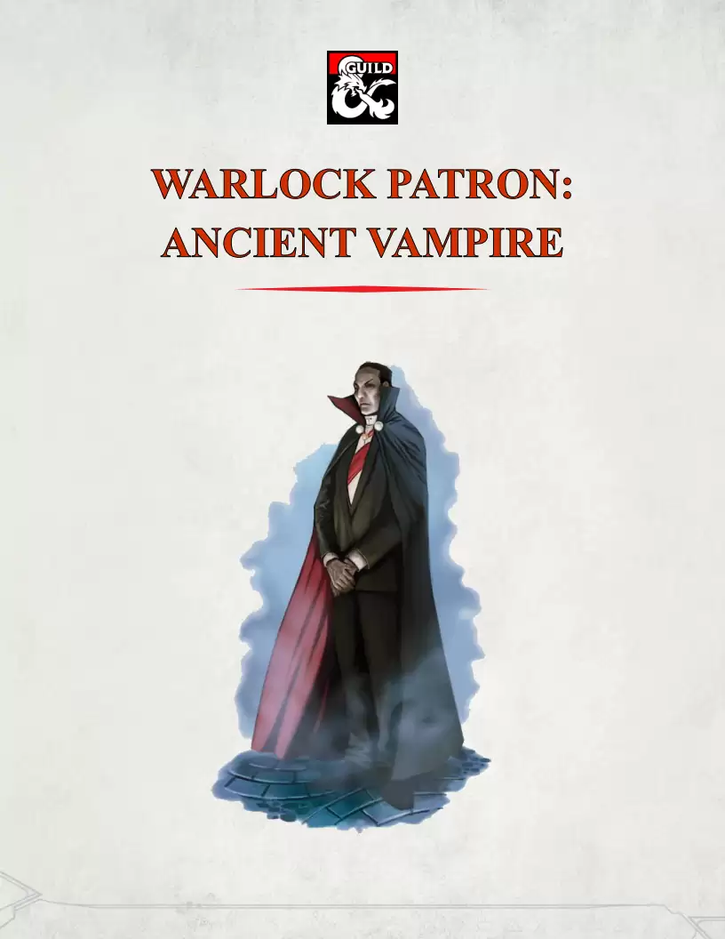 Warlock Patron: Ancient Vampire - Dungeon Masters Guild | DriveThruRPG