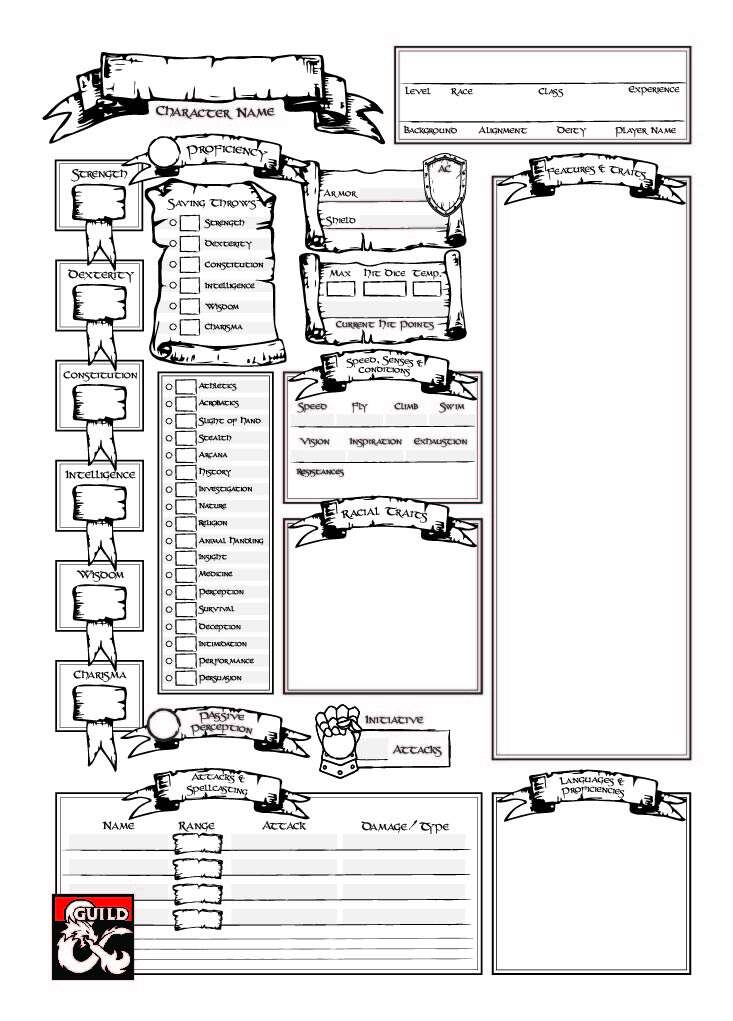 The Efficient Character Sheet Series - A4 - Dungeon Masters Guild ...
