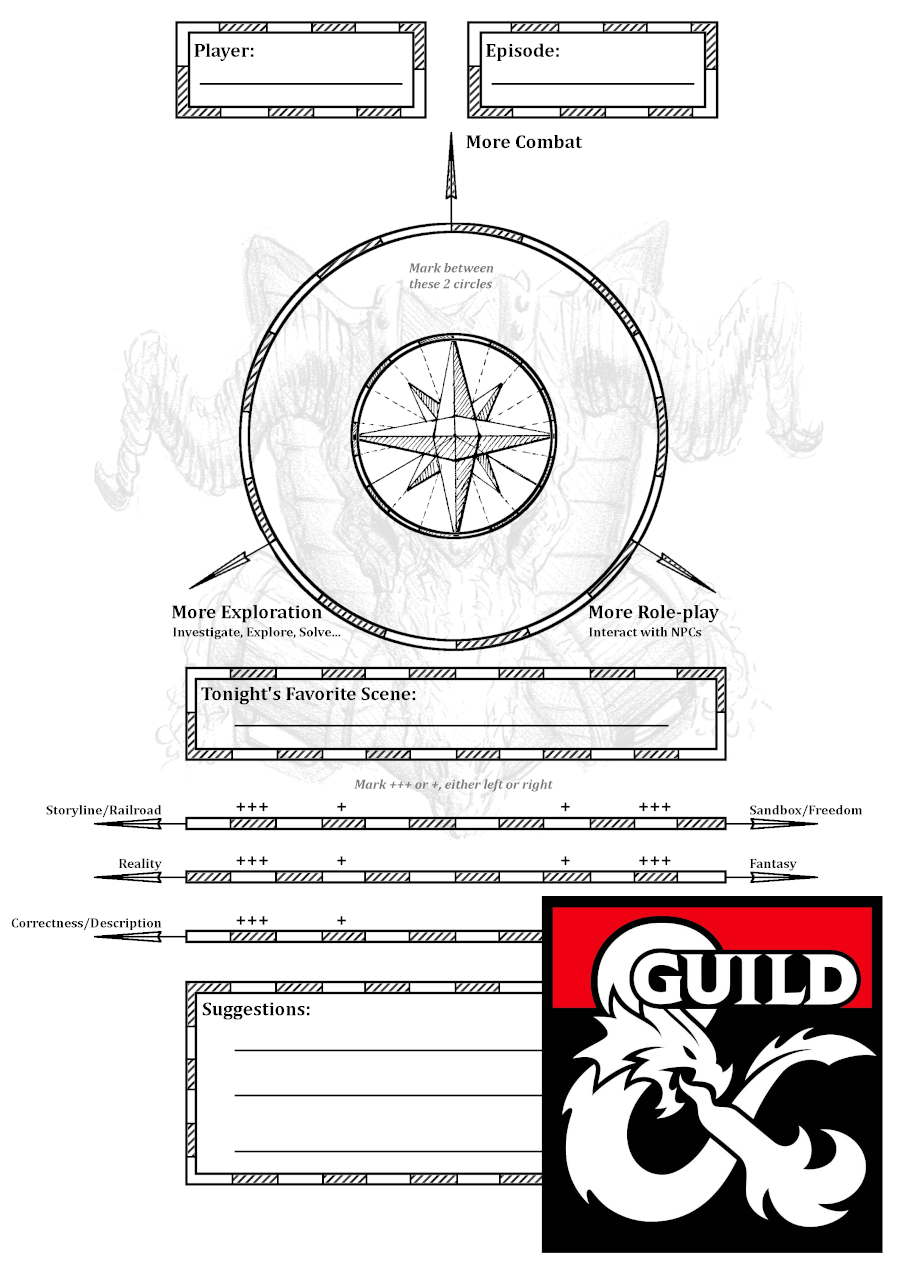 RPG Feedback Sheet - Dungeon Masters Guild | DriveThruRPG