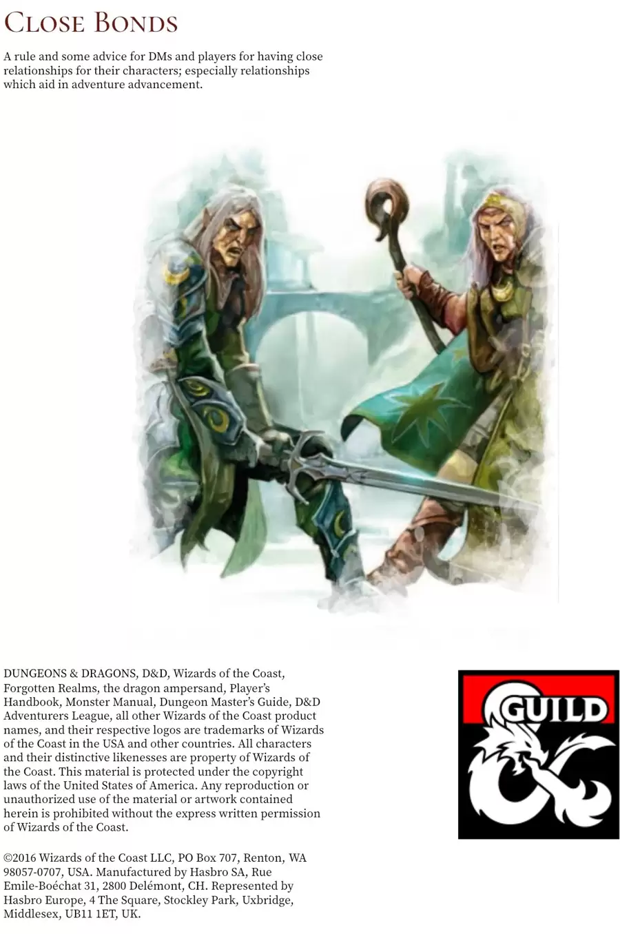 Close Bonds - Dungeon Masters Guild | DriveThruRPG