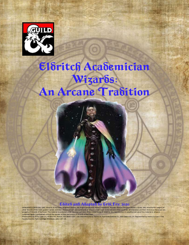 Eldritch Academician - A Wizard Tradition - Dungeon Masters Guild ...