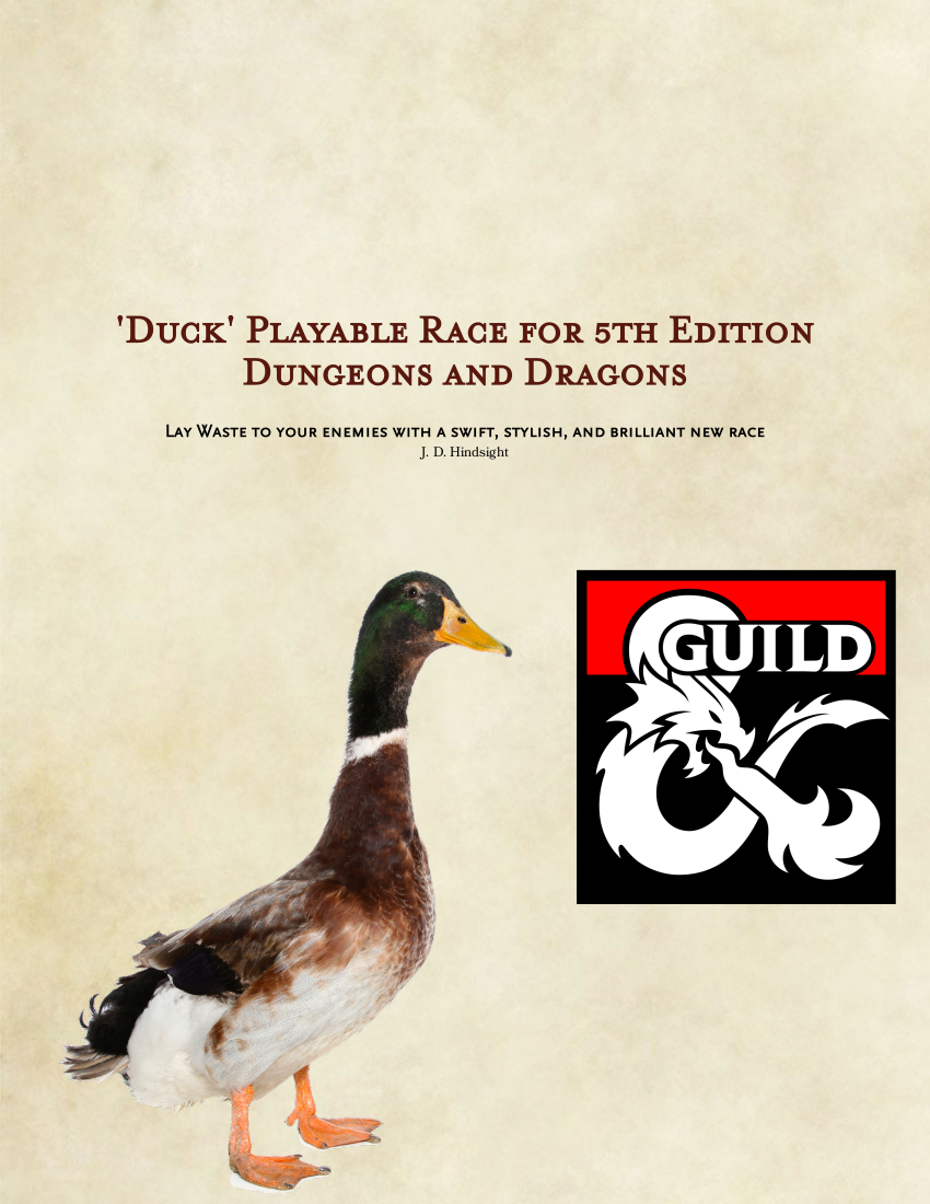 Duck Playable Race - Dungeon Masters Guild | DriveThruRPG