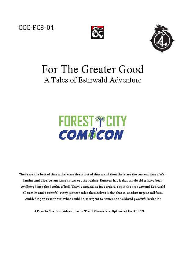 CCC-FC3-04 For The Greater Good - Dungeon Masters Guild | DriveThruRPG