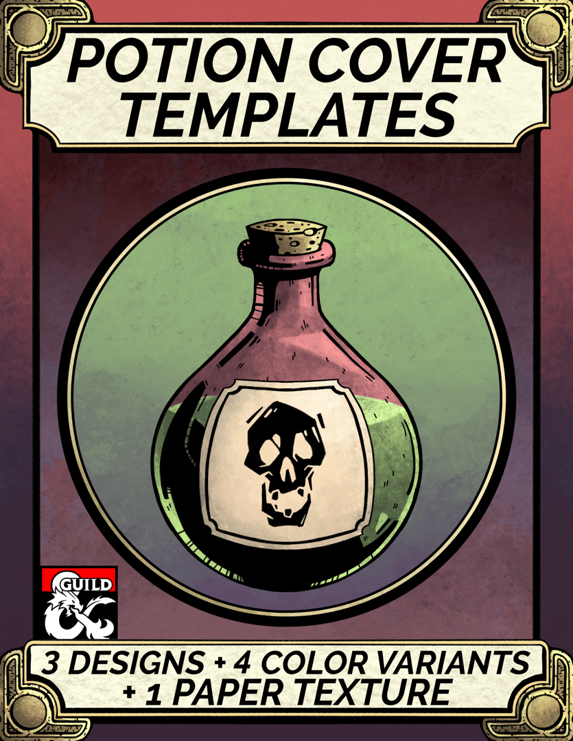Cover Template - Potion - Hand Drawn Style - Dungeon Masters Guild ...