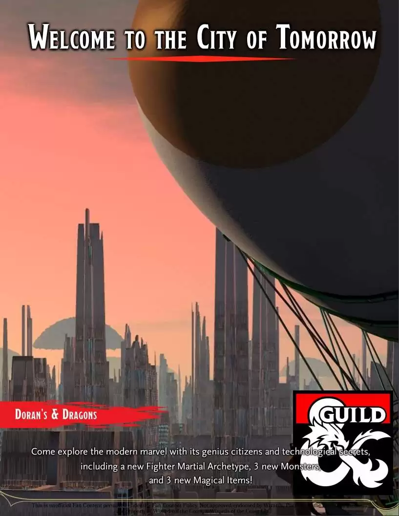 Welcome to the City of Tomorrow - Dungeon Masters Guild | DriveThruRPG
