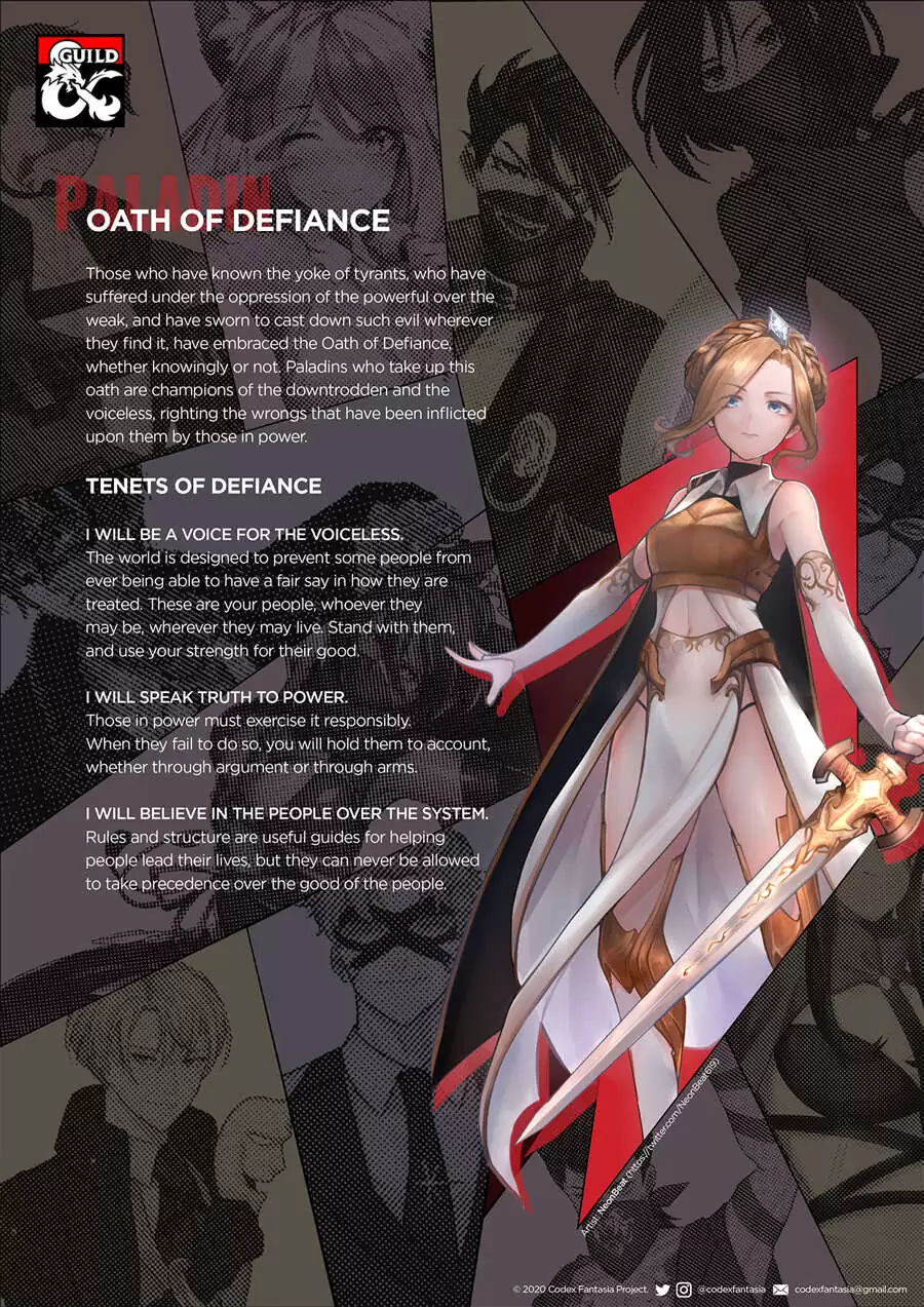The Oath of Defiance Paladin (Codex Fantasia: Dominus Duodecim) - Dungeon Masters Guild ...