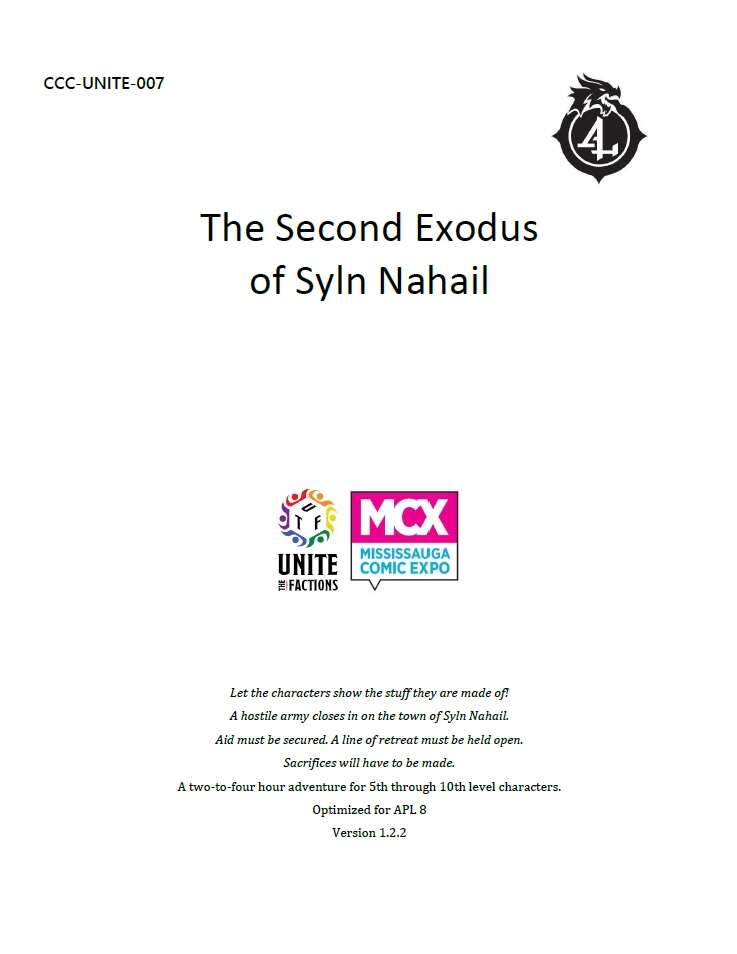 CCC-UNITE-007 The Second Exodus of Syln Nahail - Dungeon Masters Guild ...