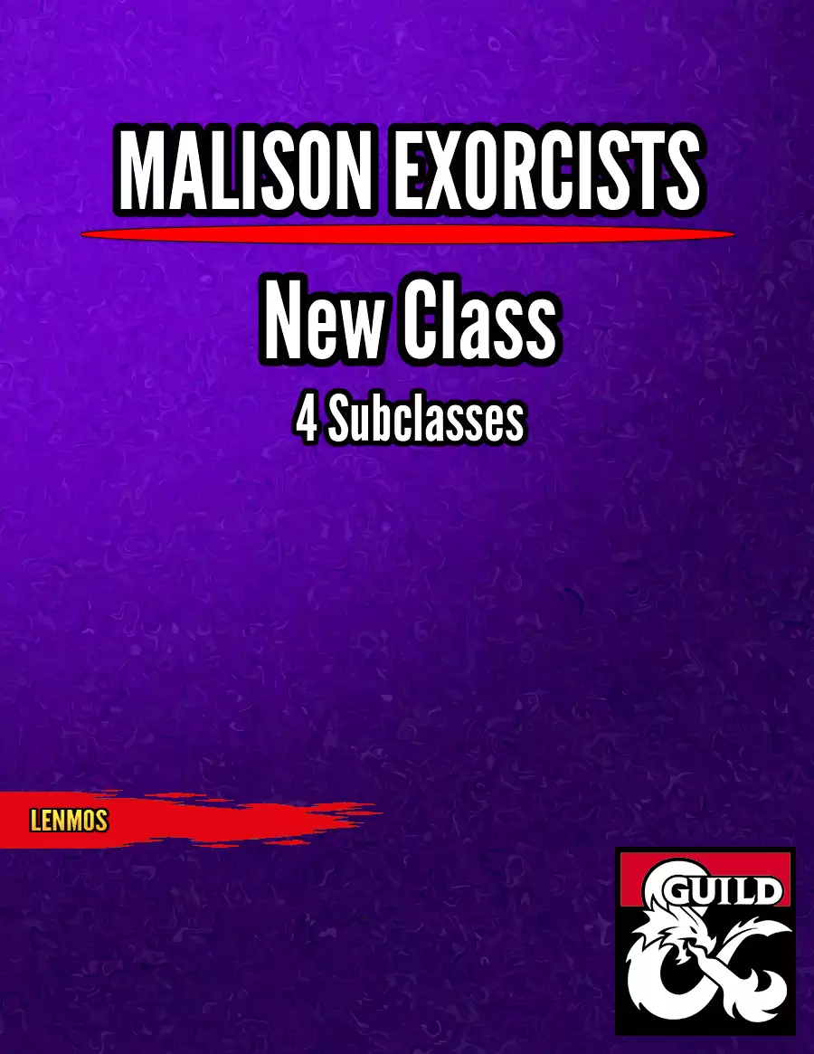 Malison Exorcists - Player Class - Dungeon Masters Guild | DriveThruRPG