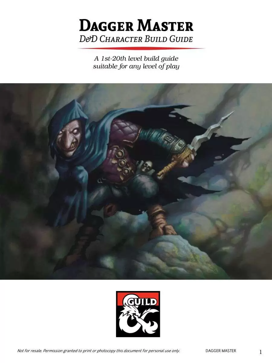 Dagger Master Character Build Guide - Dungeon Masters Guild | DriveThruRPG
