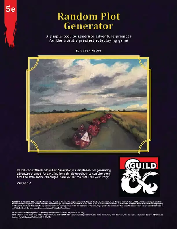 Random Plot Generator - Dungeon Masters Guild | DriveThruRPG