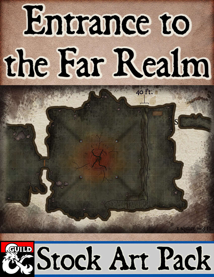 Elven Tower - Entrance to the Far Realm | 26x18 Stock Battlemap ...
