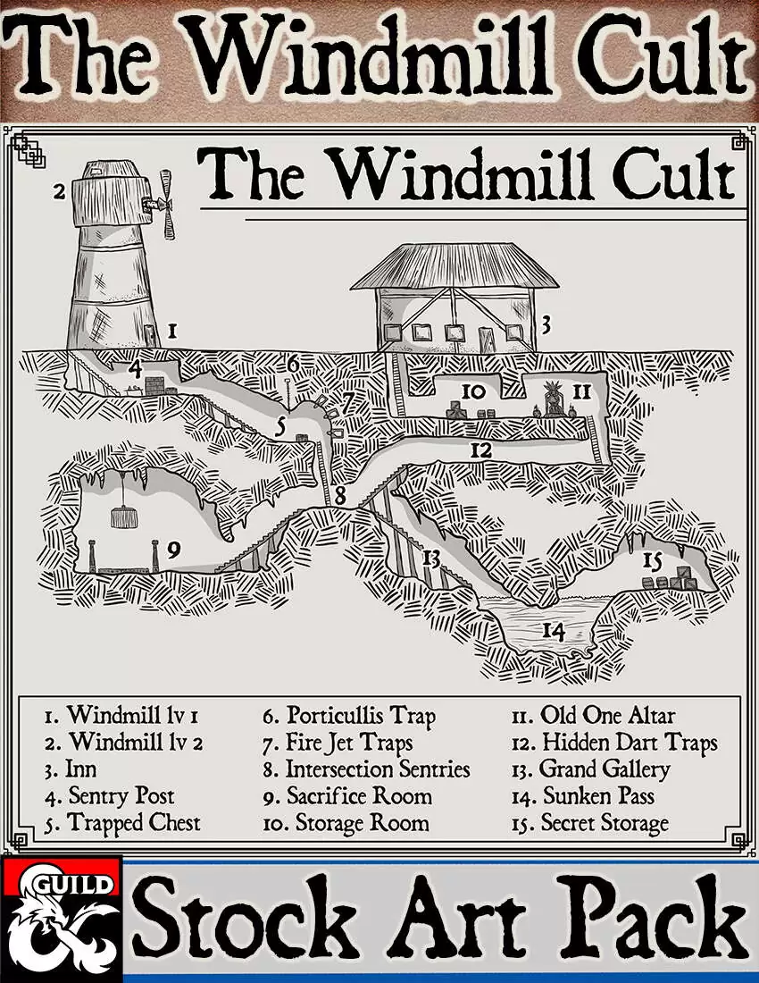 Elven Tower - The Windmill Cult | Stock Battlemap - Dungeon Masters ...