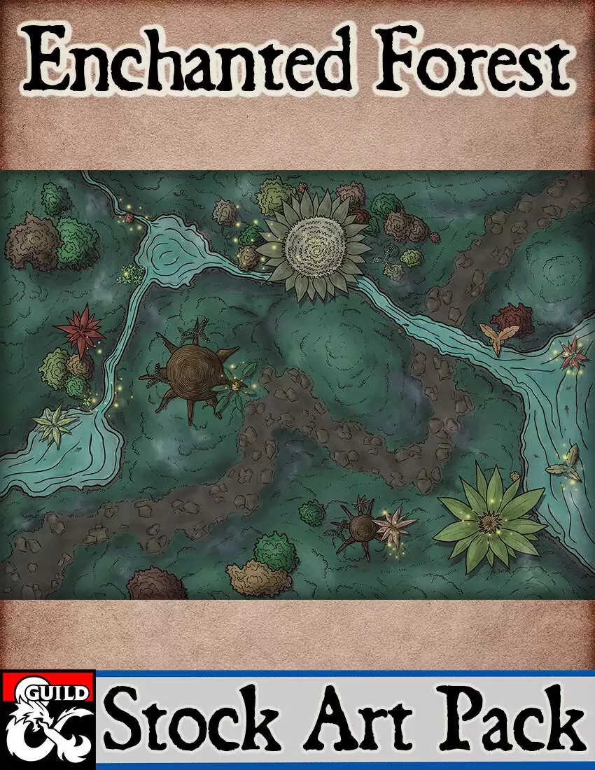 Elven Tower - Enchanted Forest | 18x13 Stock Battlemap - Dungeon ...