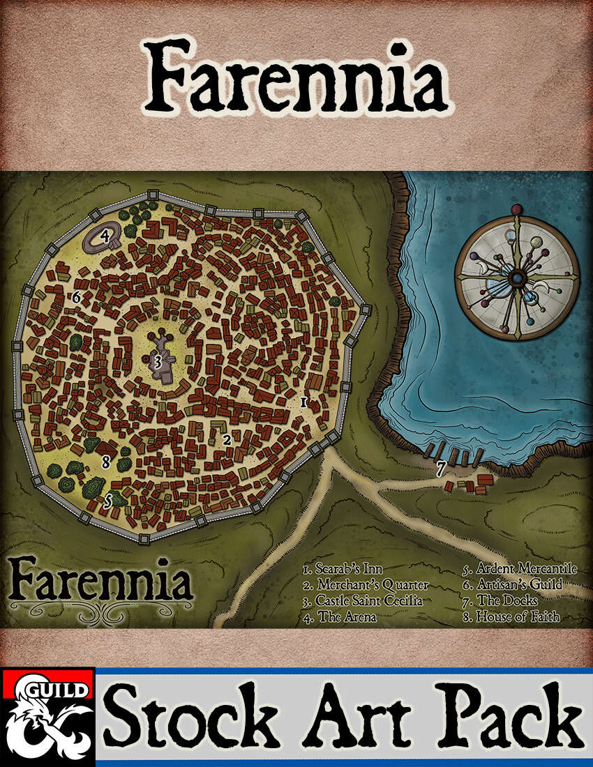 Elven Tower - Farennia | Stock City Map - Dungeon Masters Guild ...