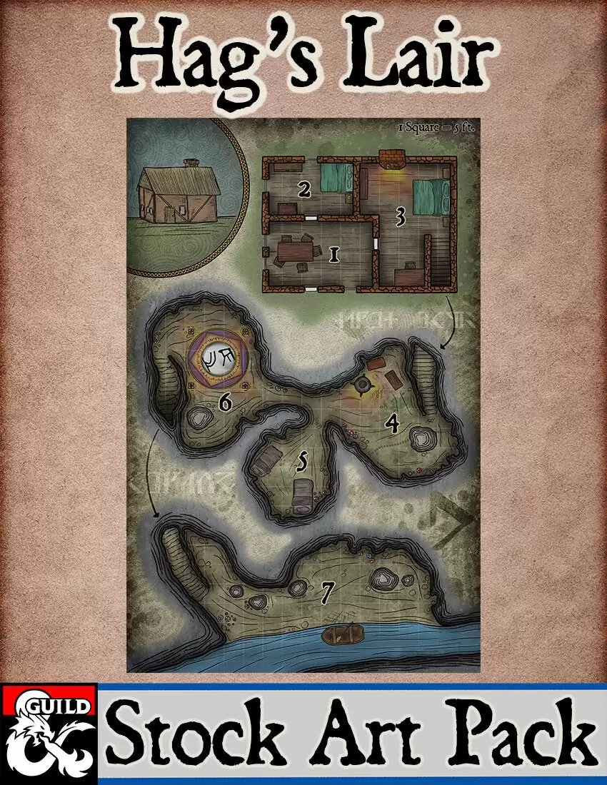 Elven Tower - Hag's Lair | Stock Battlemap - Dungeon Masters Guild ...