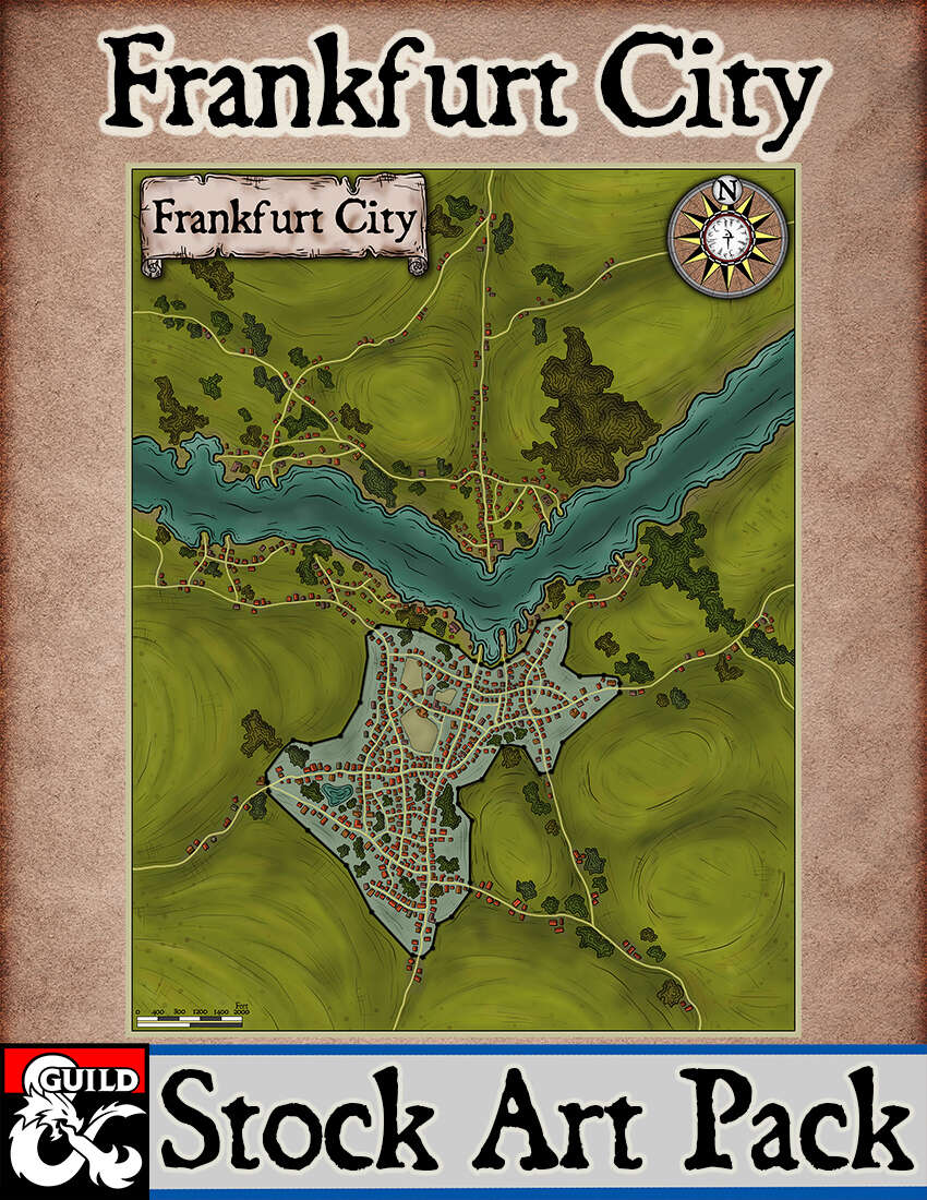 Elven Tower - Frankfurt City | Stock City Map - Dungeon Masters Guild | DriveThruRPG