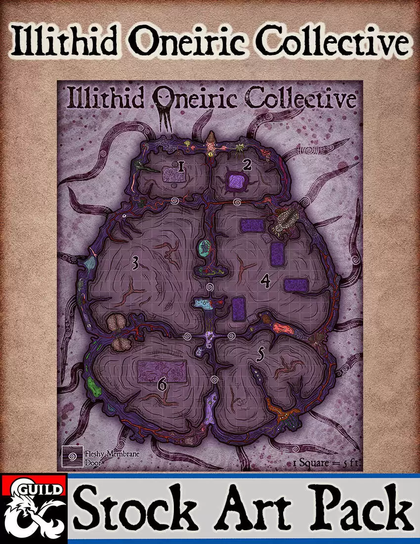 Elven Tower - Illithid Oneiric Collective | 29x32 Stock Battlemap ...