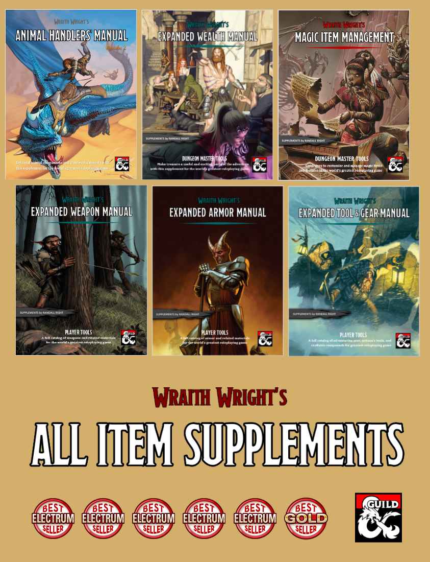 All Item Supplements [BUNDLE] - Dungeon Masters Guild | DriveThruRPG