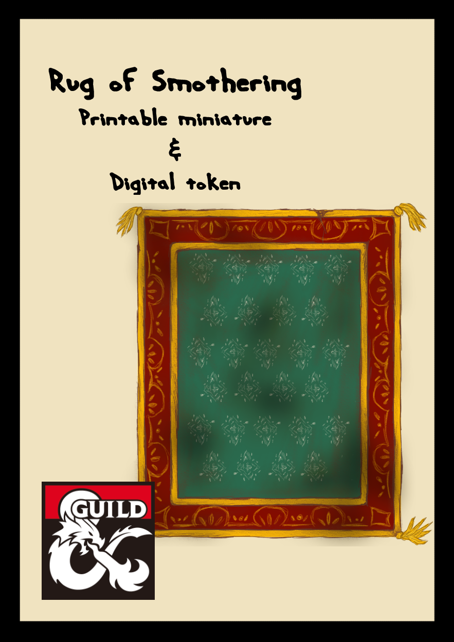 Rug of Smothering Printable miniature & Digital token - Dungeon Masters ...