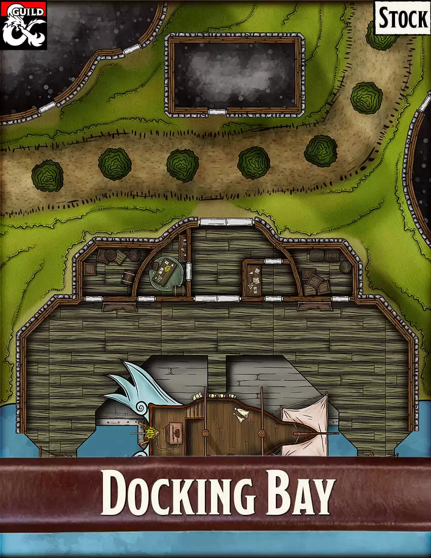 Elven Tower - Airship Dockbay | 29x30 Stock Battlemap - Dungeon Masters ...