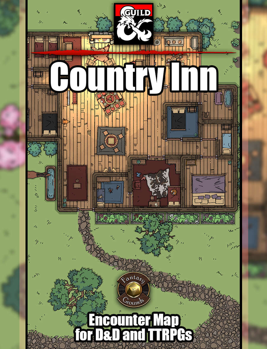 Country Inn Battlemap w/Fantasy Grounds support - TTRPG Map - Dungeon ...