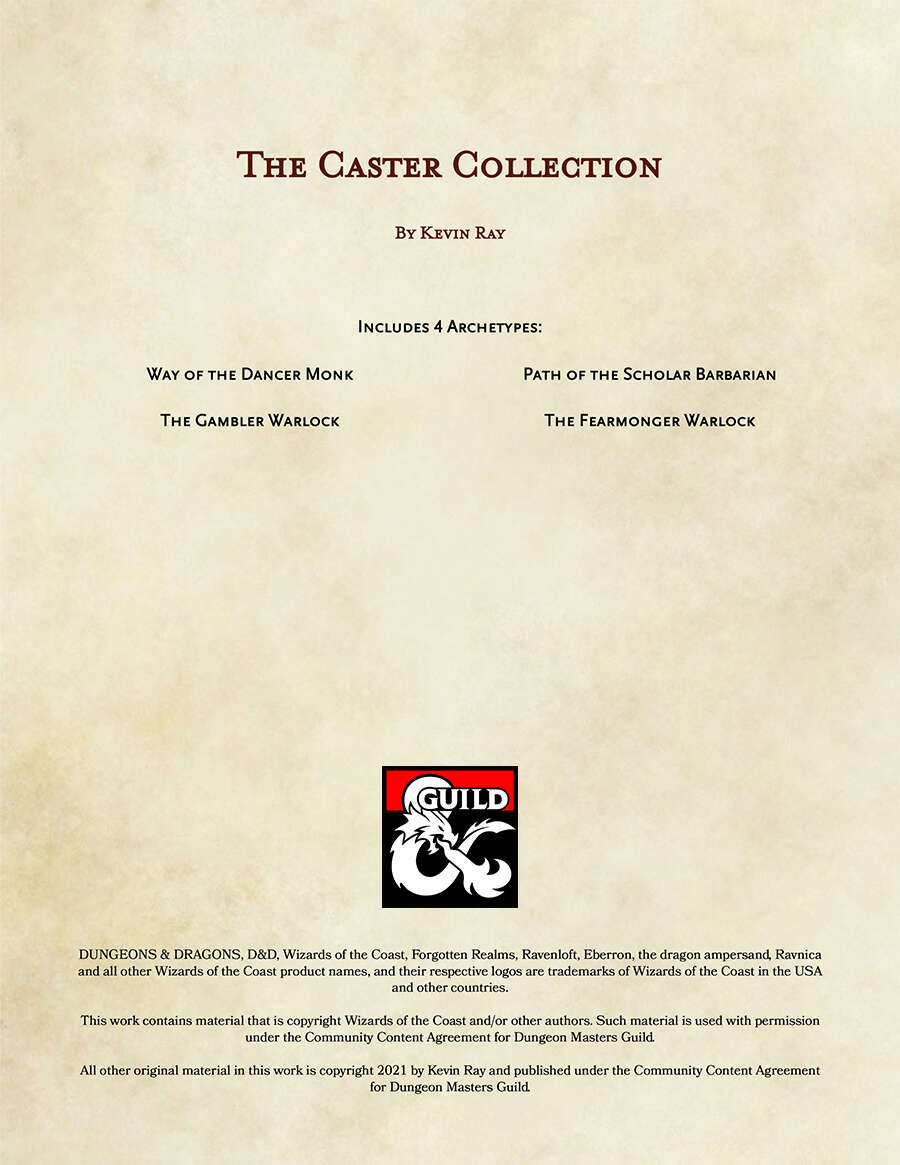 The Caster Collection (5e) - Dungeon Masters Guild | DriveThruRPG