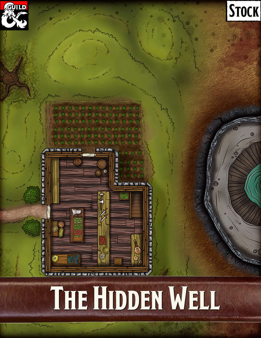Elven Tower - The Hidden Well | 28x20 Stock Battlemap - Dungeon Masters ...