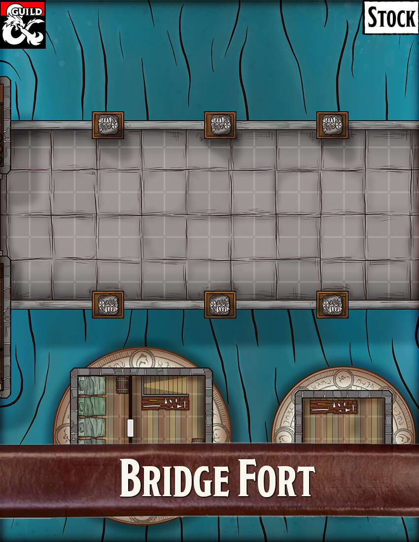 Elven Tower - Bridge Fort| 34x25 Stock Battlemap - Dungeon Masters ...