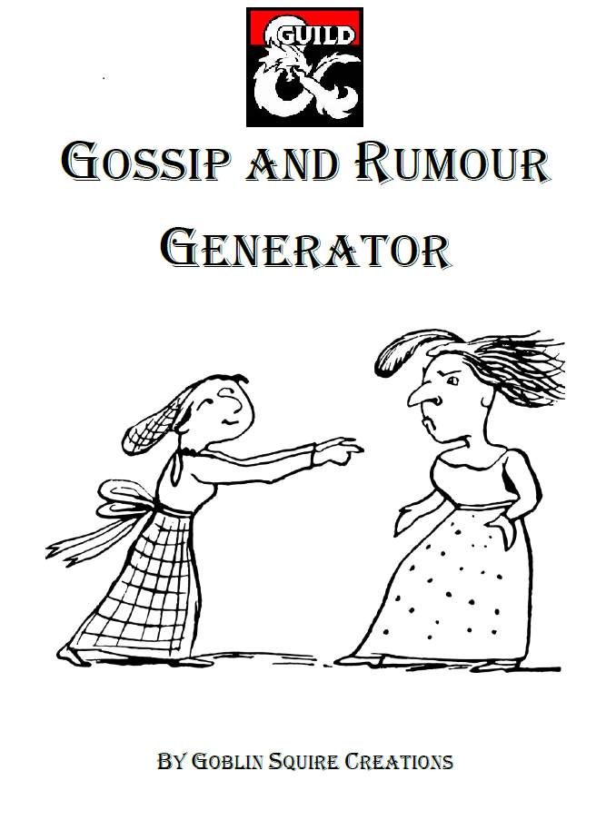 Gossip and Rumour Generator - Dungeon Masters Guild | DriveThruRPG