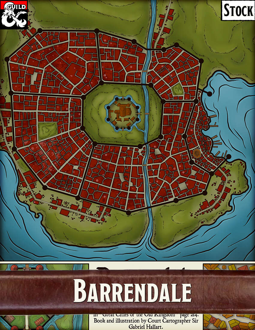 Elven Tower - Barrendale | Stock City Map - Dungeon Masters Guild | DriveThruRPG