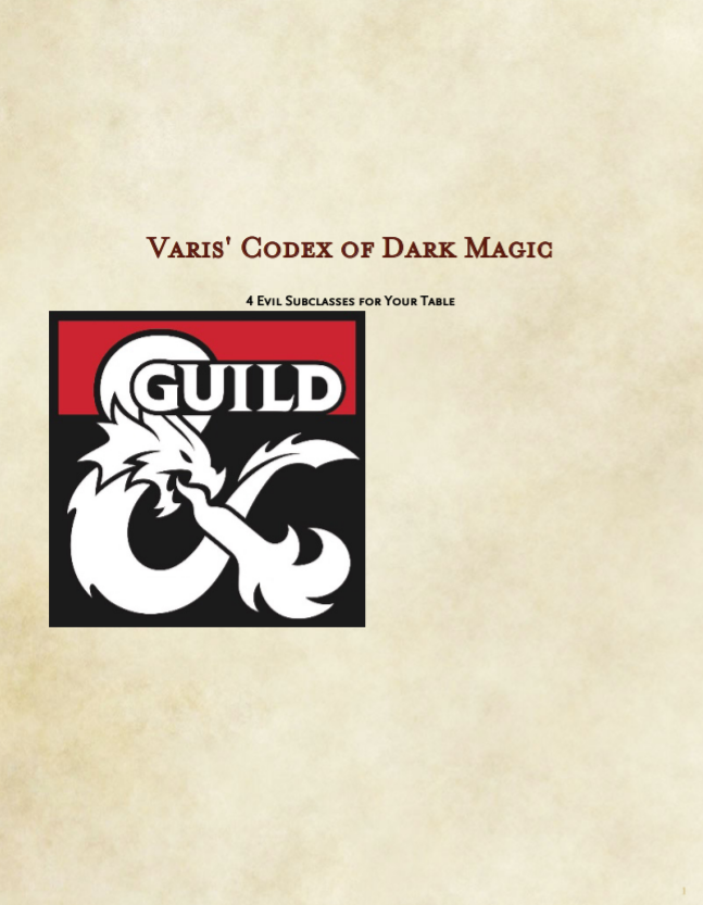Varis' Guide to Dark Magic - Dungeon Masters Guild | DriveThruRPG