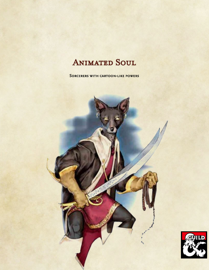 Animated Soul - Sorcerer Origin - Dungeon Masters Guild | DriveThruRPG
