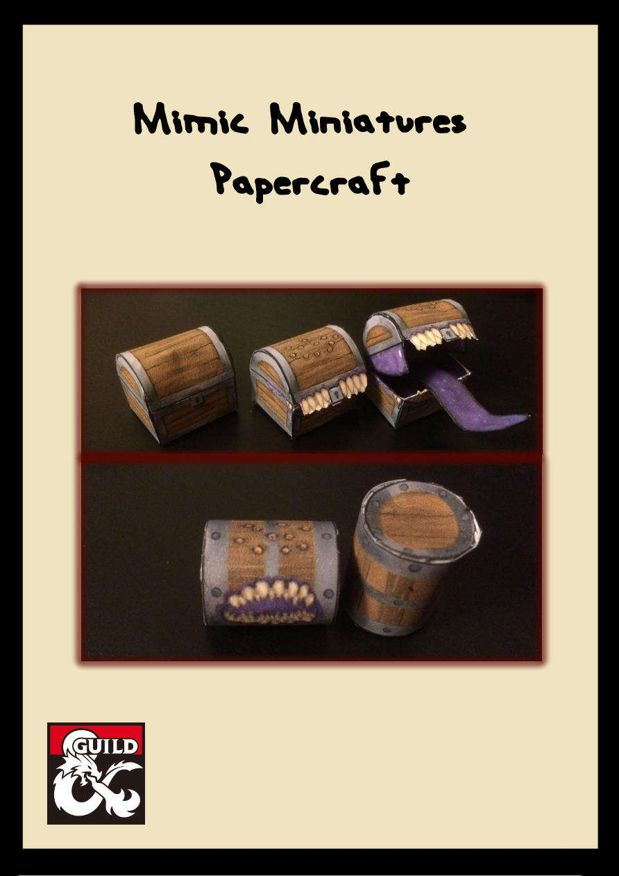 Mimic Miniatures- Chests and Barrels - Dungeon Masters Guild | DriveThruRPG