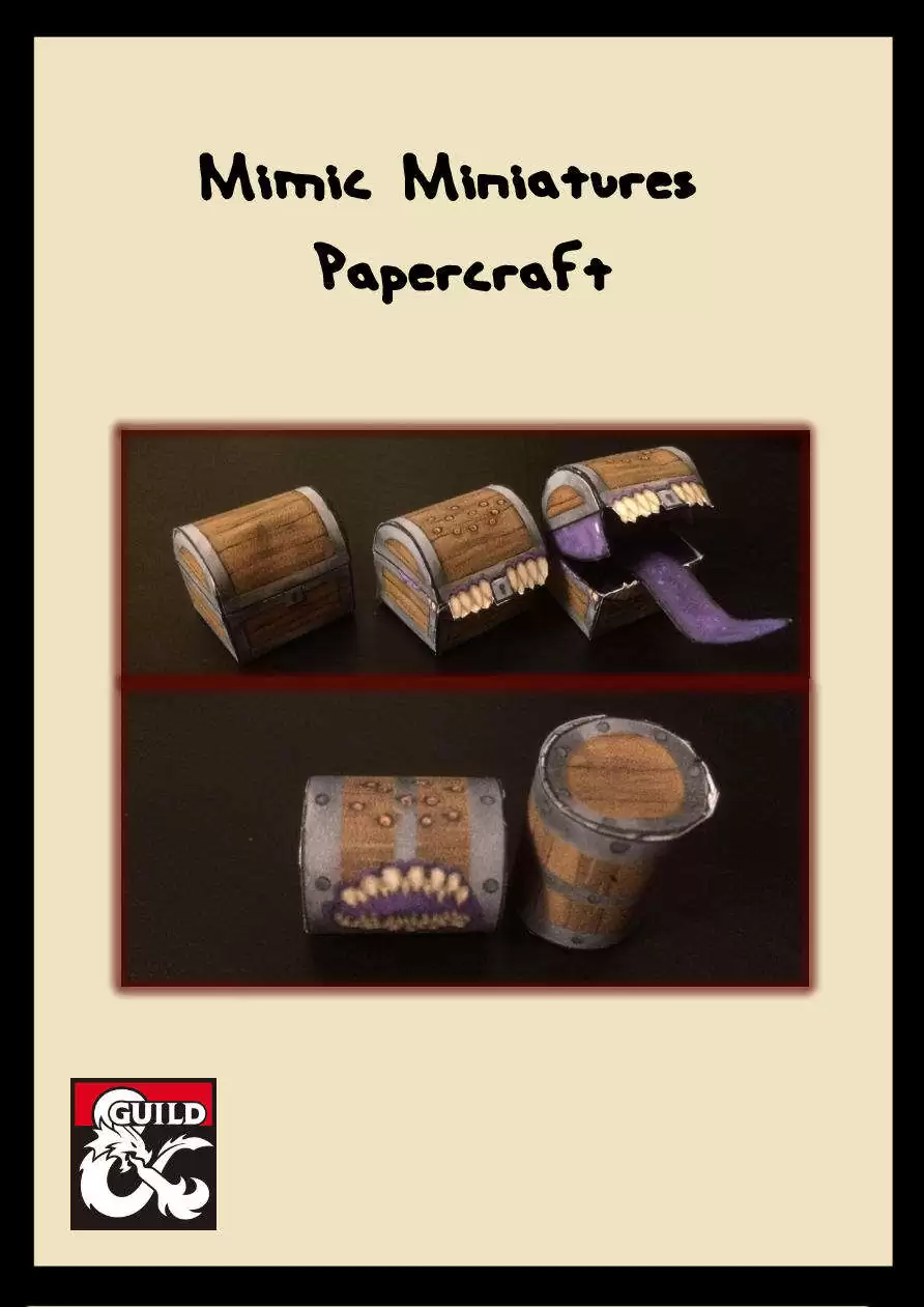Mimic Miniatures- Chests and Barrels - Dungeon Masters Guild | DriveThruRPG