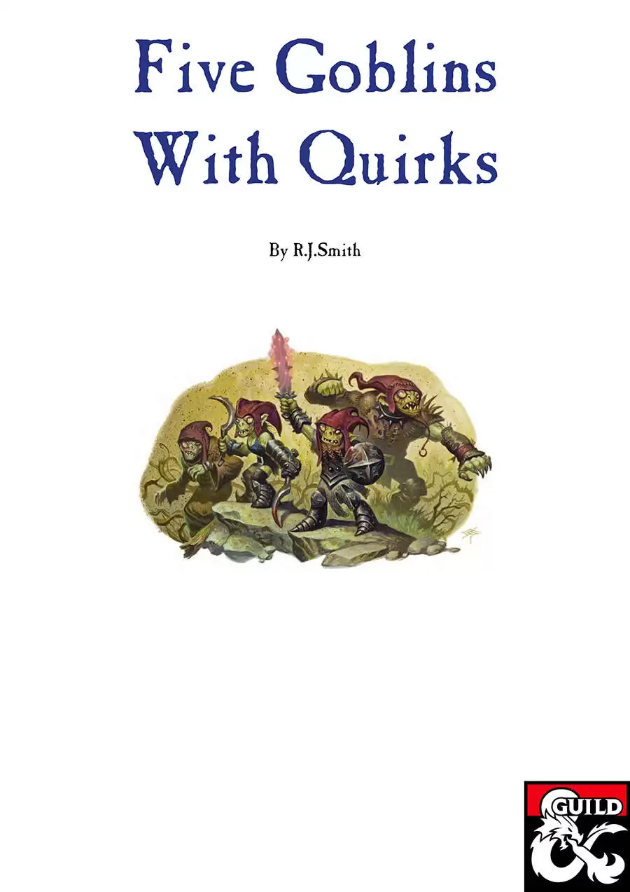 Five Goblins with Quirks - Dungeon Masters Guild | DriveThruRPG