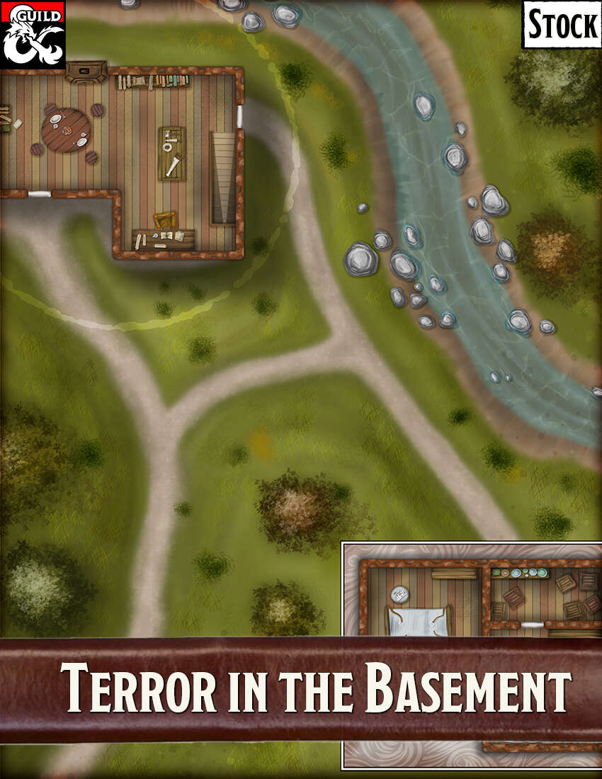 Elven Tower - Terror in the Basement | 29x29 Stock Battlemap - Dungeon ...