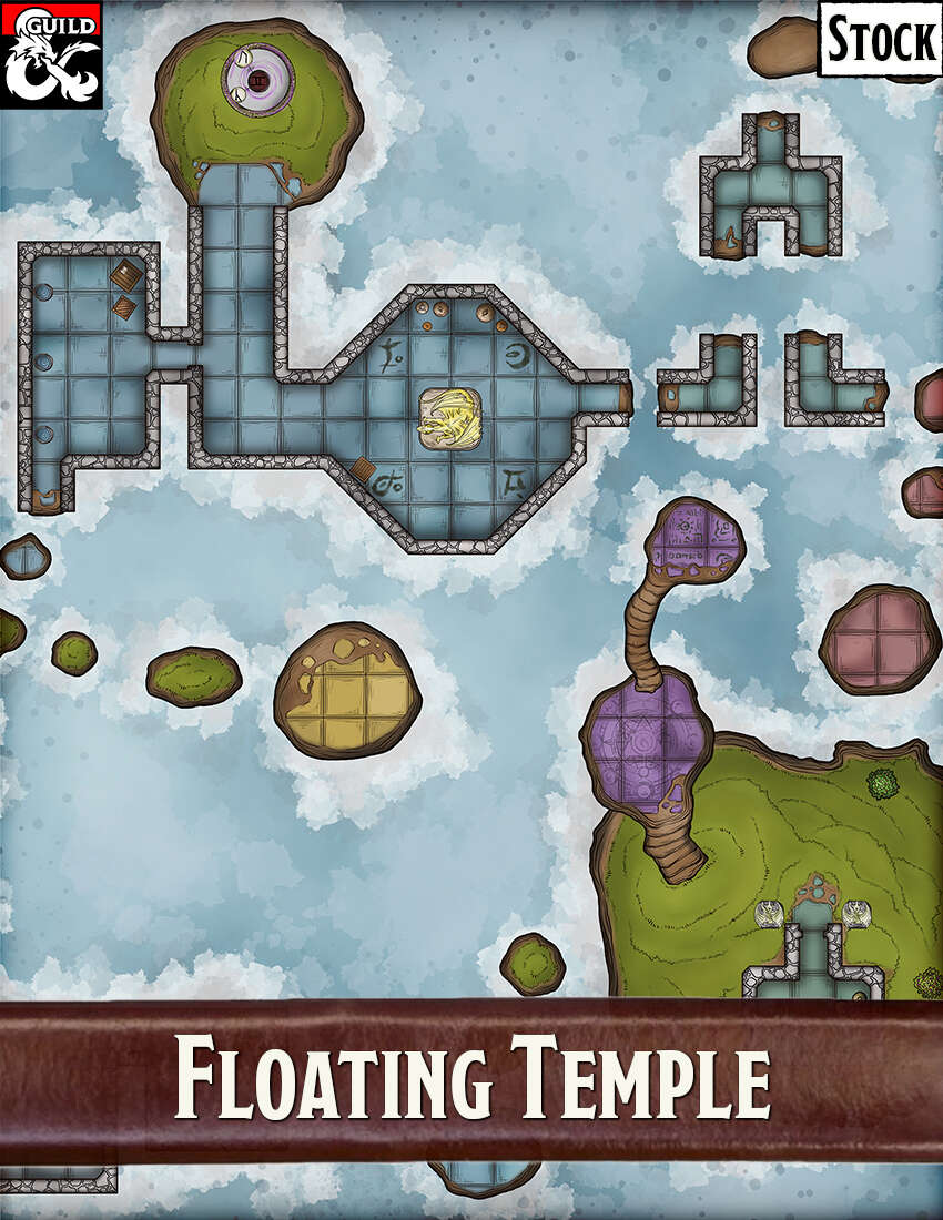 Elven Tower - Floating Temple | 29x29 Stock Battlemap - Dungeon Masters ...