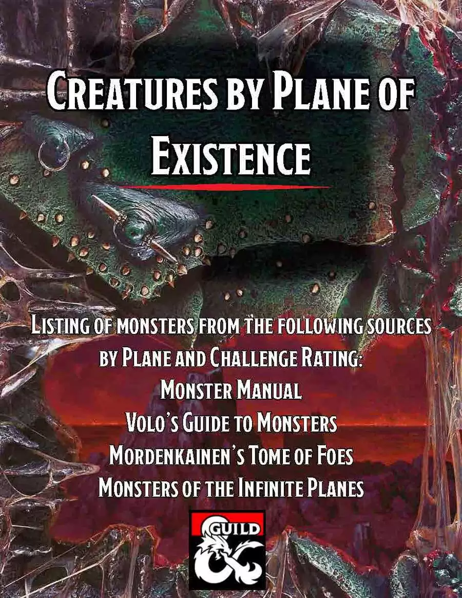 Creatures by Plane of Existence - Dungeon Masters Guild | DriveThruRPG