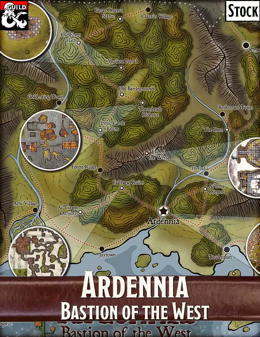 Elven Tower - Ardennia Bastion of the West | Stock Region Map - Dungeon ...