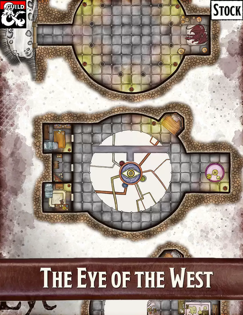 Elven Tower - The Eye of the West | 26x41 Stock Battlemap - Dungeon ...