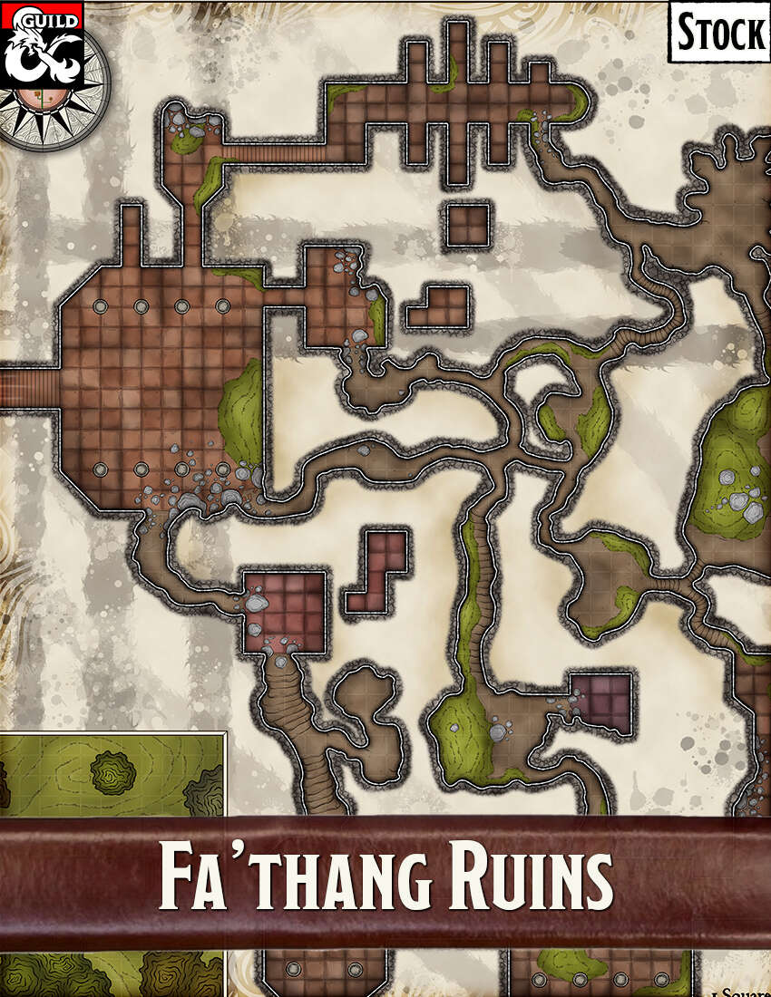 Elven Tower - Fa'thang Ruins | 43x50 Stock Battlemap - Dungeon Masters ...